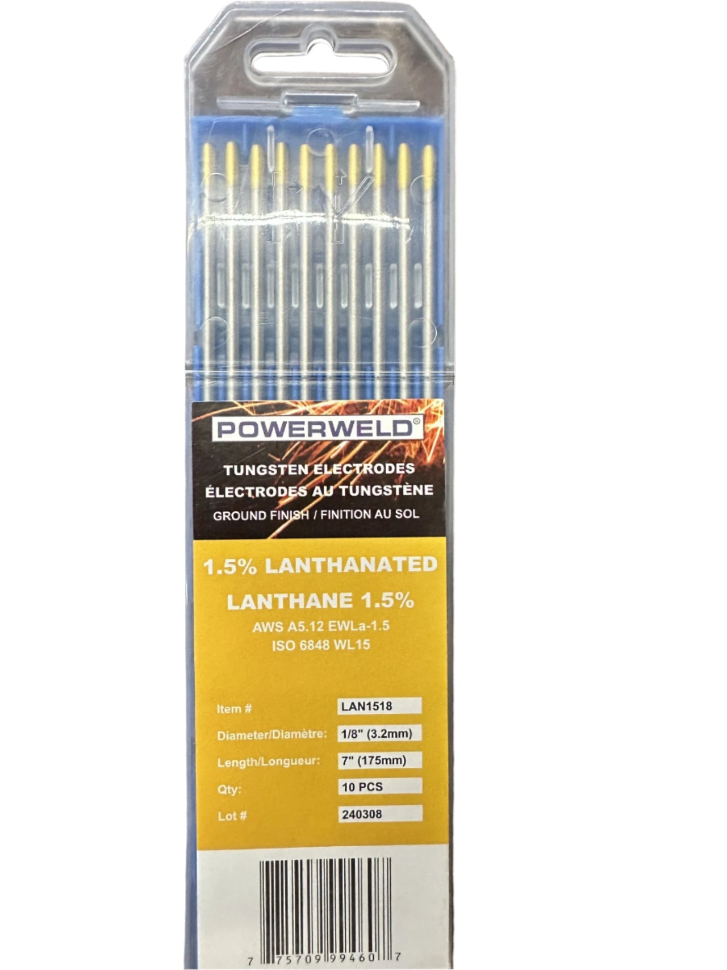 POWERWELD 1.5% LANTHANATED TUNGSTEN – Fuline Welding Supplies